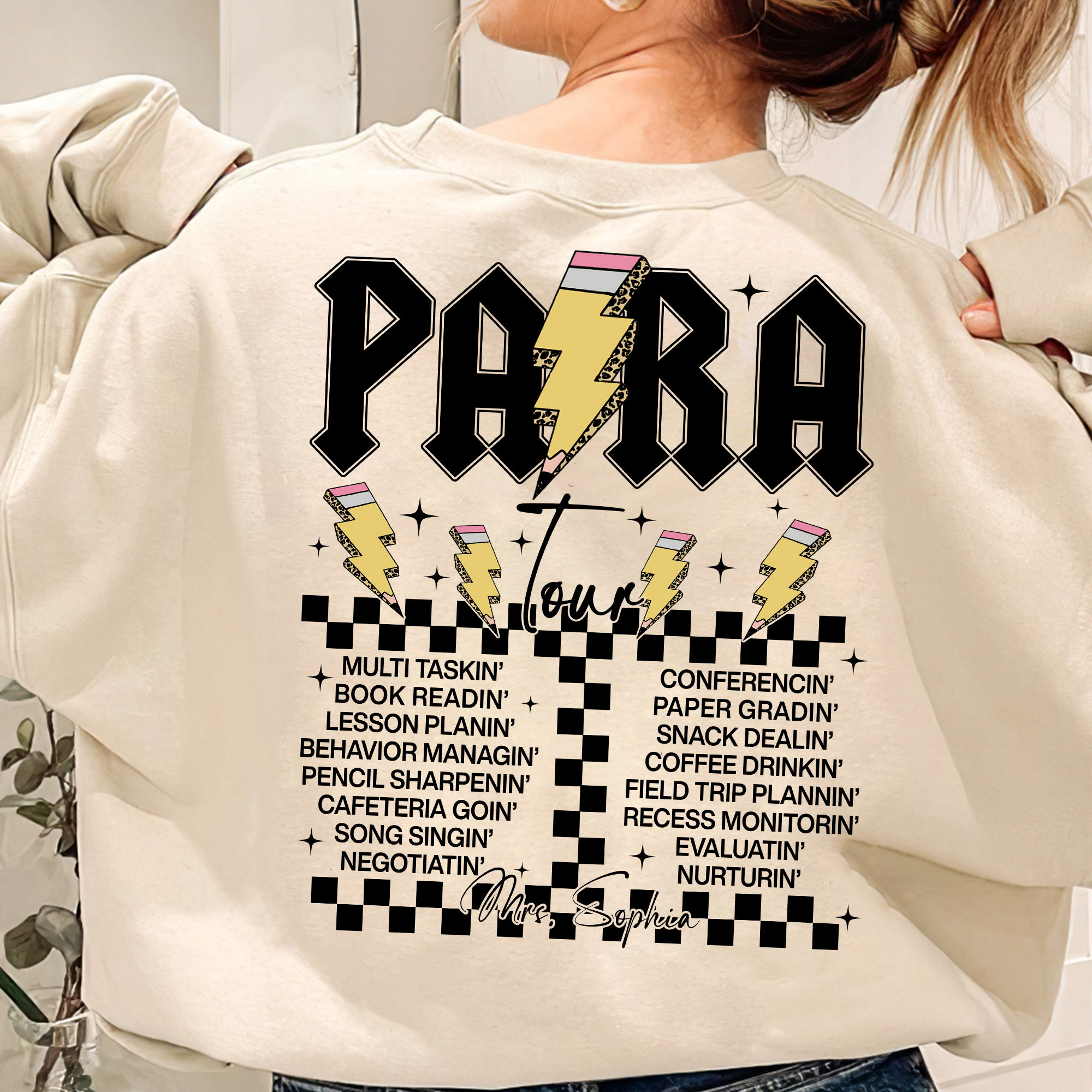 Para Tour Shirt, Funny Parapro Shirt, Custom Name Teacher T-shirt, ABCD ...
