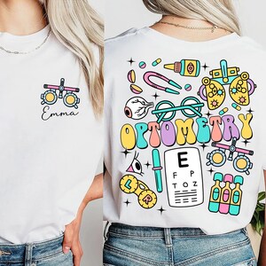 Custom Name Eye Doctor Shirt, Optometry Shirt, Ophthalmologist Shirt ...