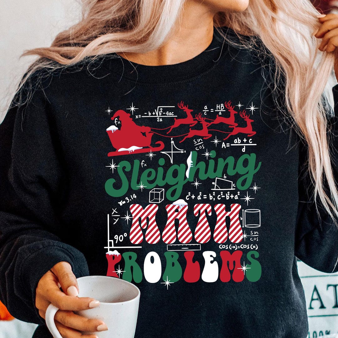 Math Teacher Christmas Shirt, Christmas Math Teacher Sweatshirt ...