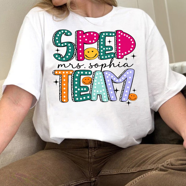 Sped Teacher Shirt, Custom Name Teacher Shirt, SPED Team Shirts ...