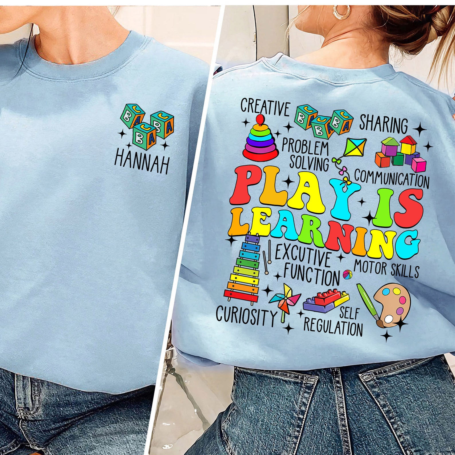 Play is Learning Teacher Preschool Shirt for Kindergarten Teacher ...