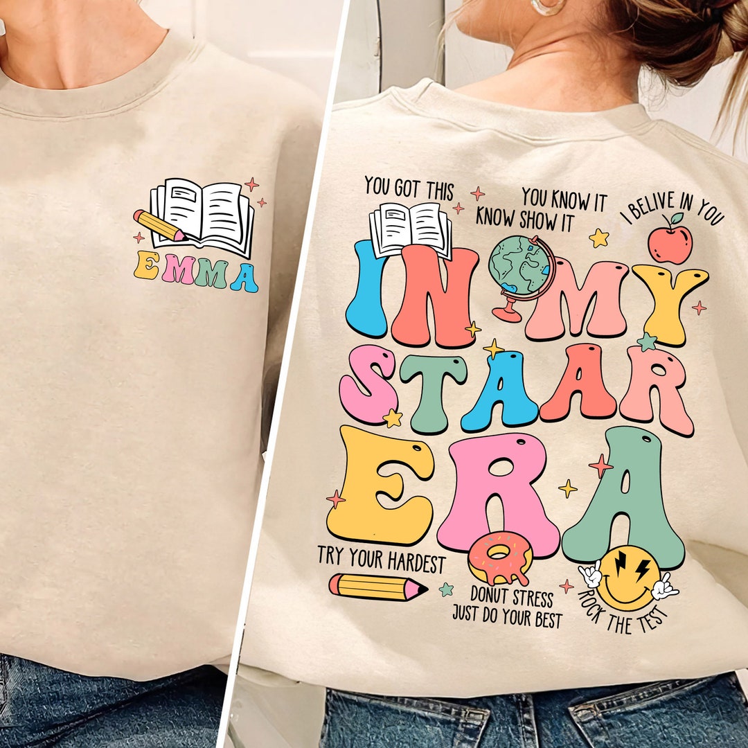 In My Staar Era Shirt, Custom Name Test Day Teacher Shirt, Rock the ...