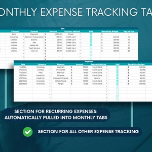 ULTIMATE Monthly Budget Tracking Spreadsheet and Dashboard - Etsy