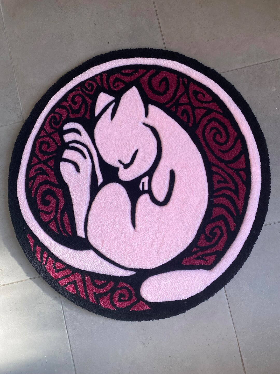 Pokémon Mew Tufted Rug Custom Tufted Rugs Custom Size Geometric Shape ...