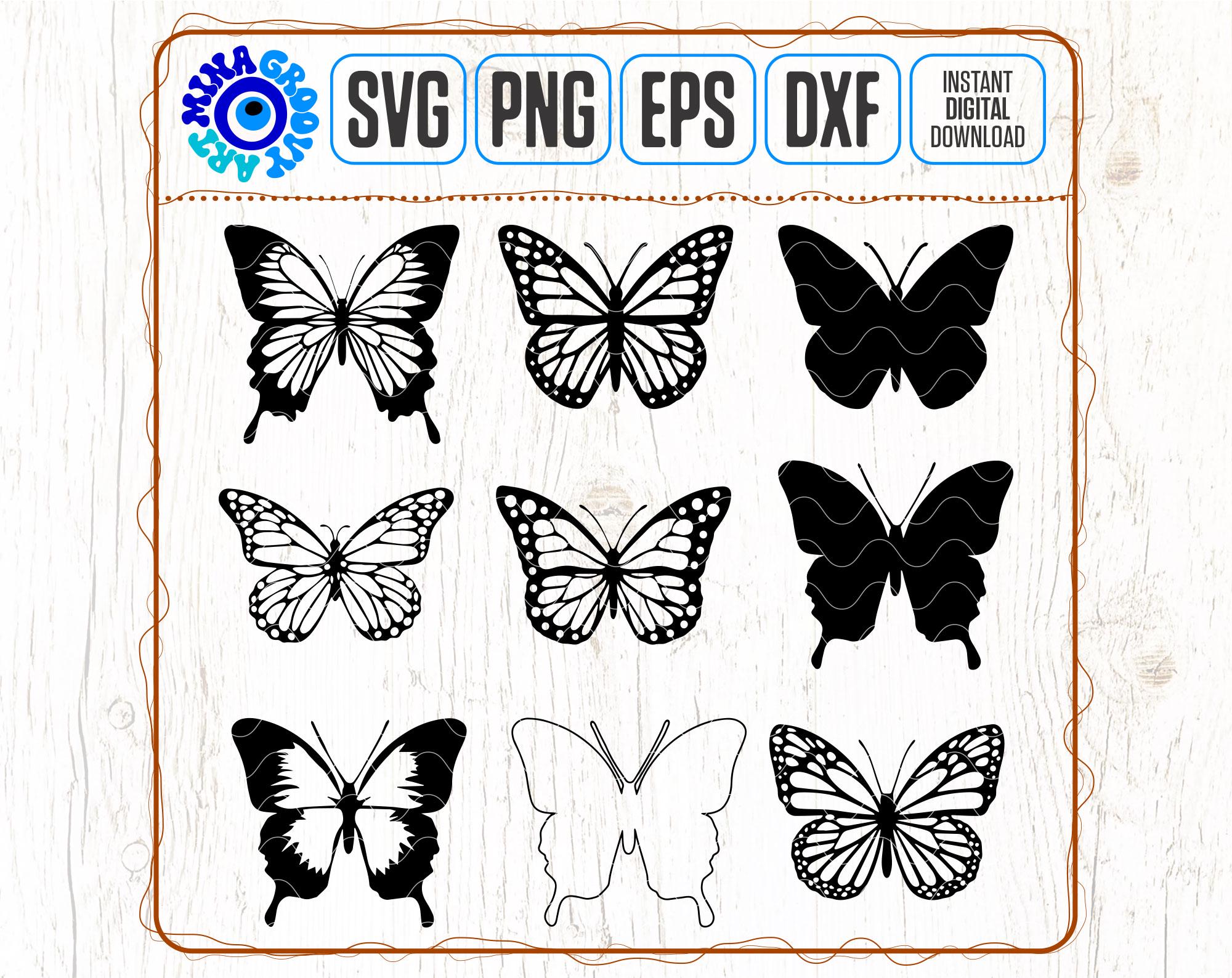Butterfly Bundle SVG PNG DXF Eps / Butterfly Cut File, Butterfly Svg ...