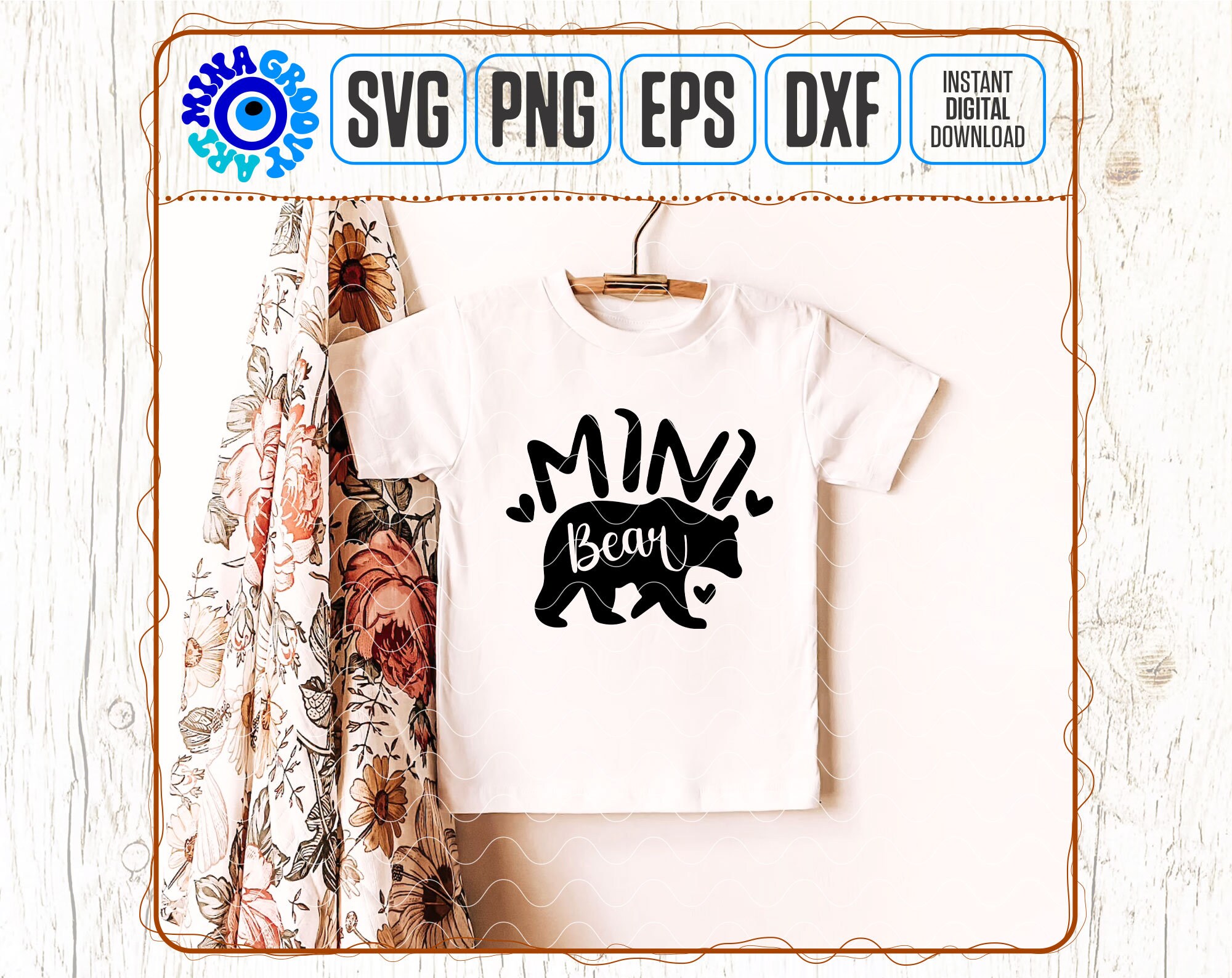 Mini Bear SVG PNG DXF Eps, Daughter Svg, Son Svg, Mini Svg, Mini Shirt ...