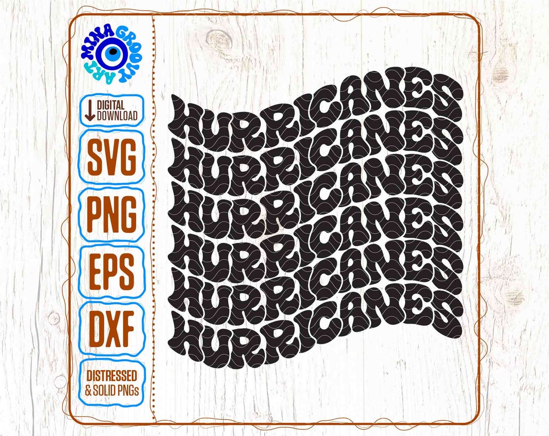 Stacked Hurricanes SVG PNG DXF Wavy Mascot T-shirt - Etsy