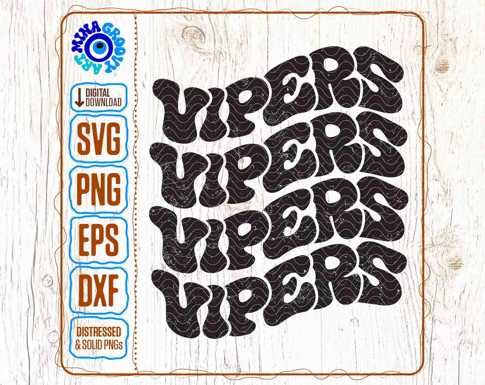 Stacked Vipers SVG PNG DXF Wavy Mascot T-shirt Sublimation - Etsy