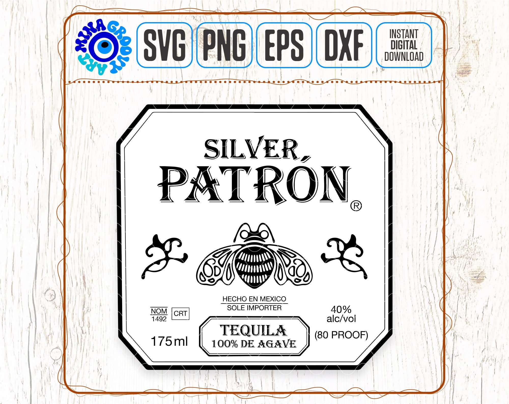 Silver Patron Svg, Tequila SVG PNG DXF Eps, Soy El Patron Svg, Tequila ...