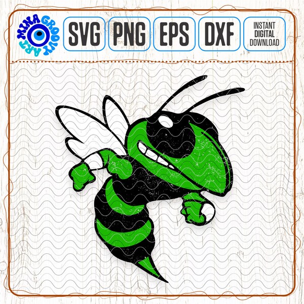 Hornet Bee Mascot Svg - Etsy