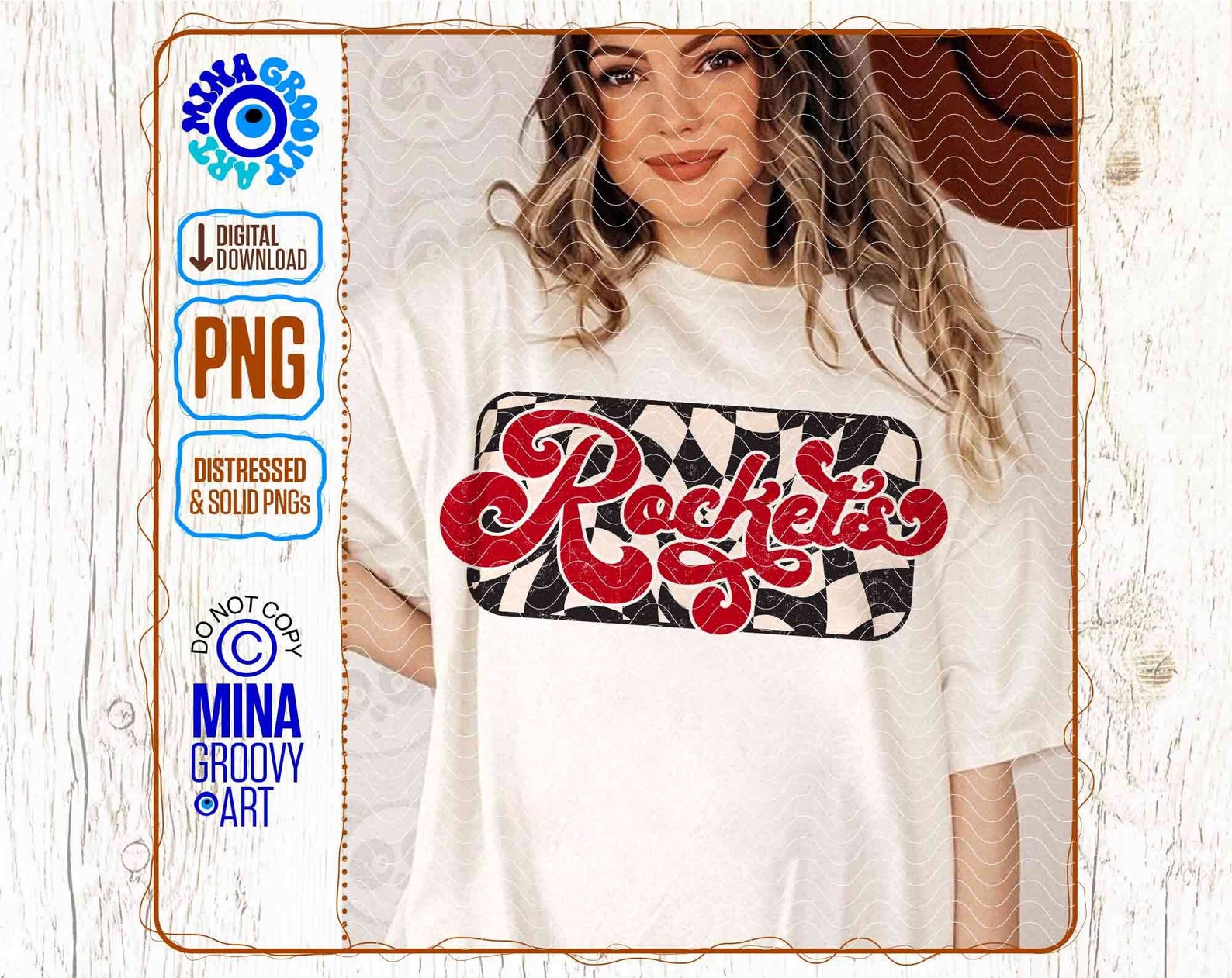 Checkered Rockets PNG Retro Mascot Shirt Png Vintage Rockets - Etsy