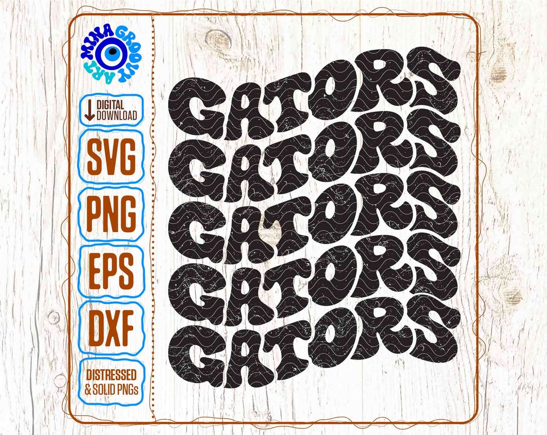 Stacked Gators SVG PNG DXF Wavy Mascot T-shirt Sublimation - Etsy