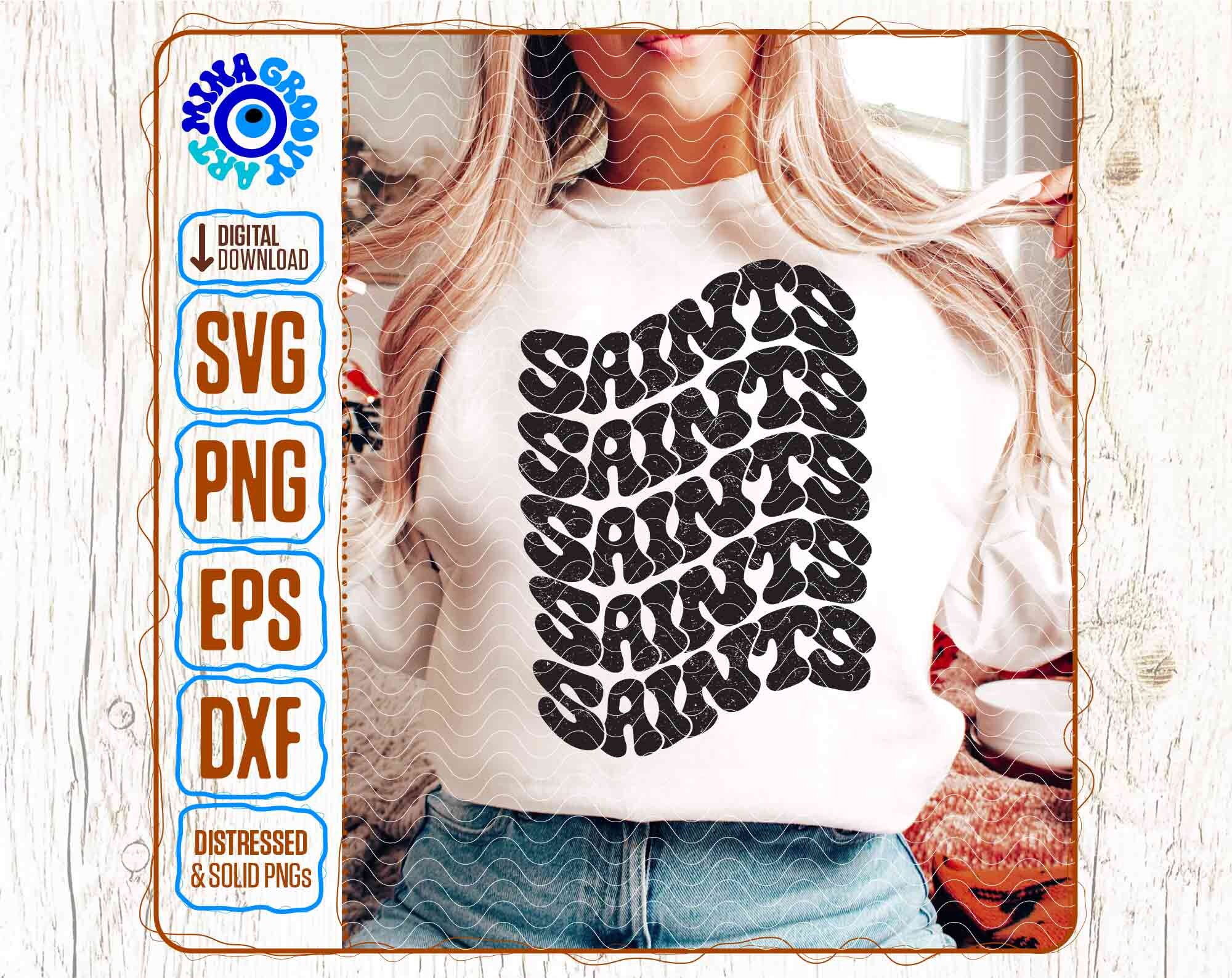 Stacked Saints SVG PNG DXF, Wavy Mascot T-shirt Sublimation Dtf ...