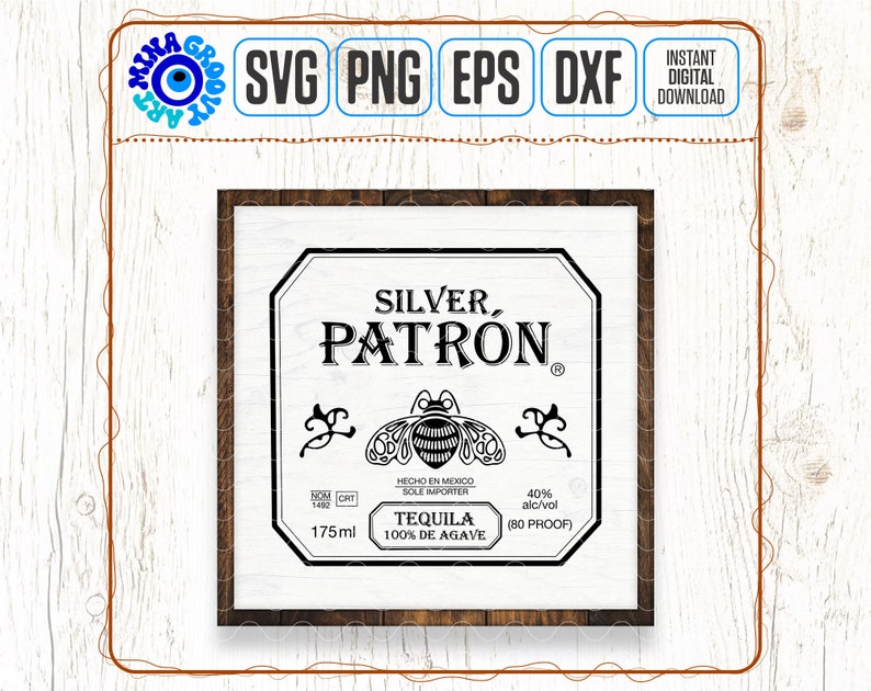 Silver Patron Svg, Tequila SVG PNG DXF Eps, Soy El Patron Svg, Tequila ...