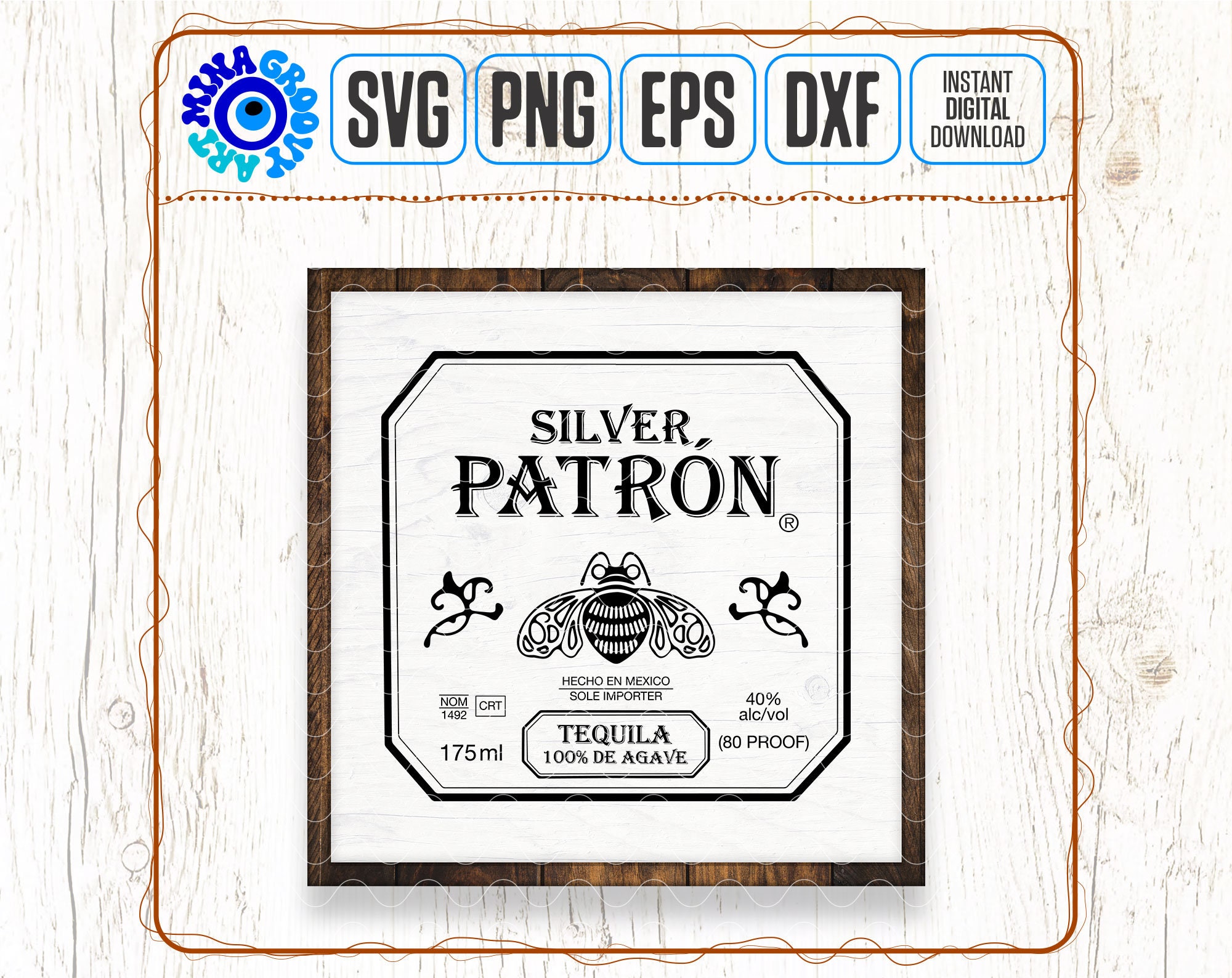 Silver Patron Svg, Tequila SVG PNG DXF Eps, Soy El Patron Svg, Tequila ...