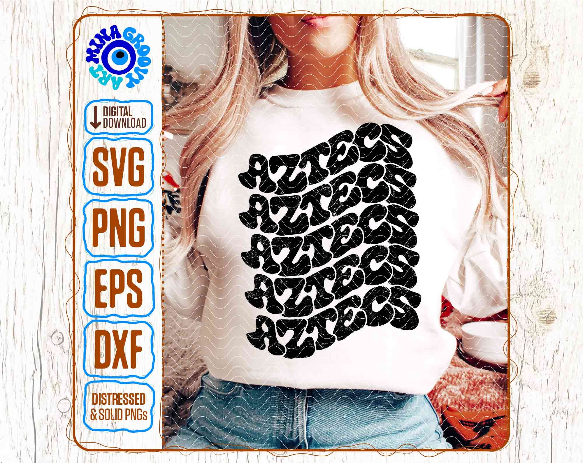 Stacked Aztecs SVG PNG DXF Wavy Mascot T-shirt Sublimation - Etsy