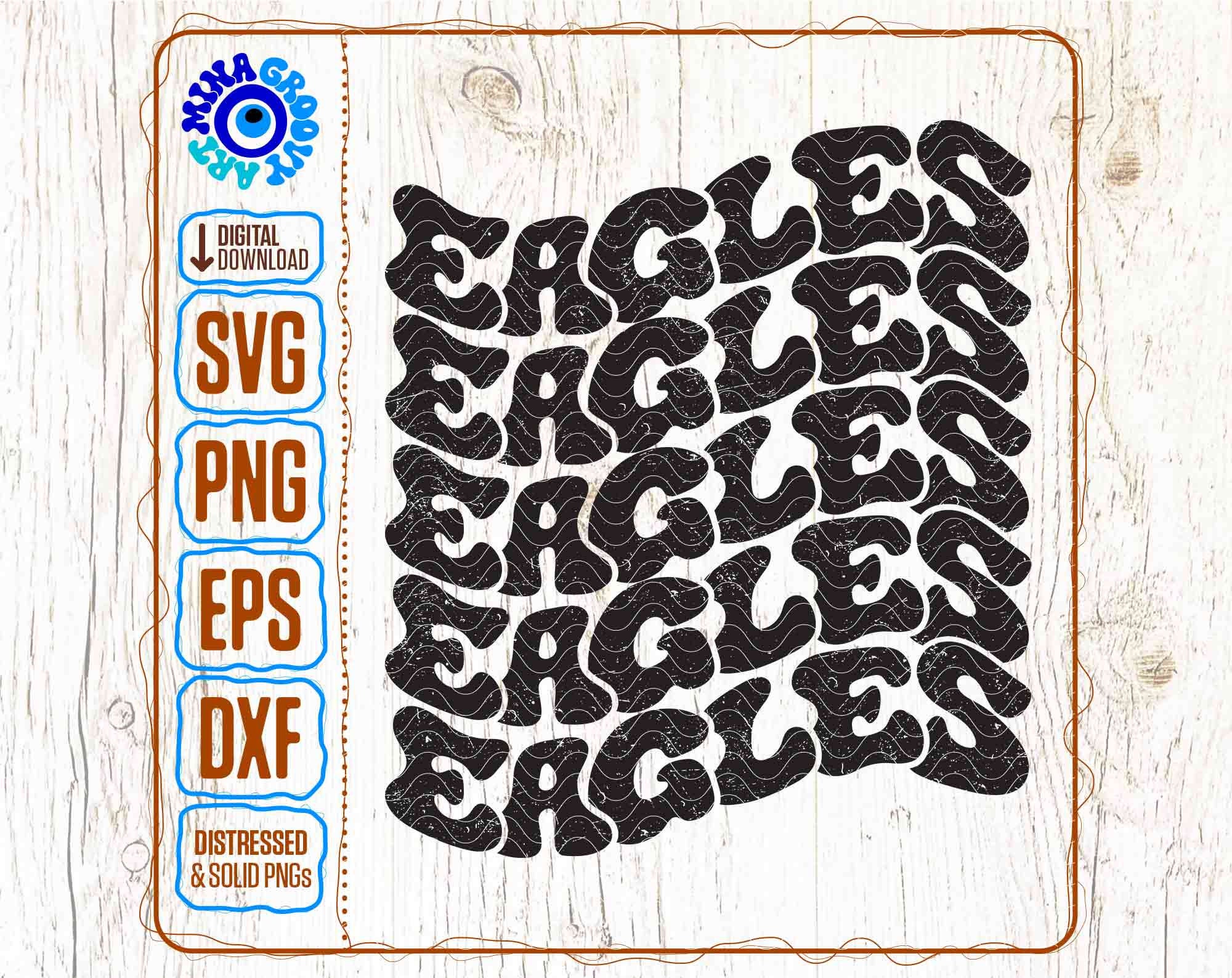 Stacked Eagles SVG PNG DXF Wavy Mascot T-shirt Sublimation - Etsy
