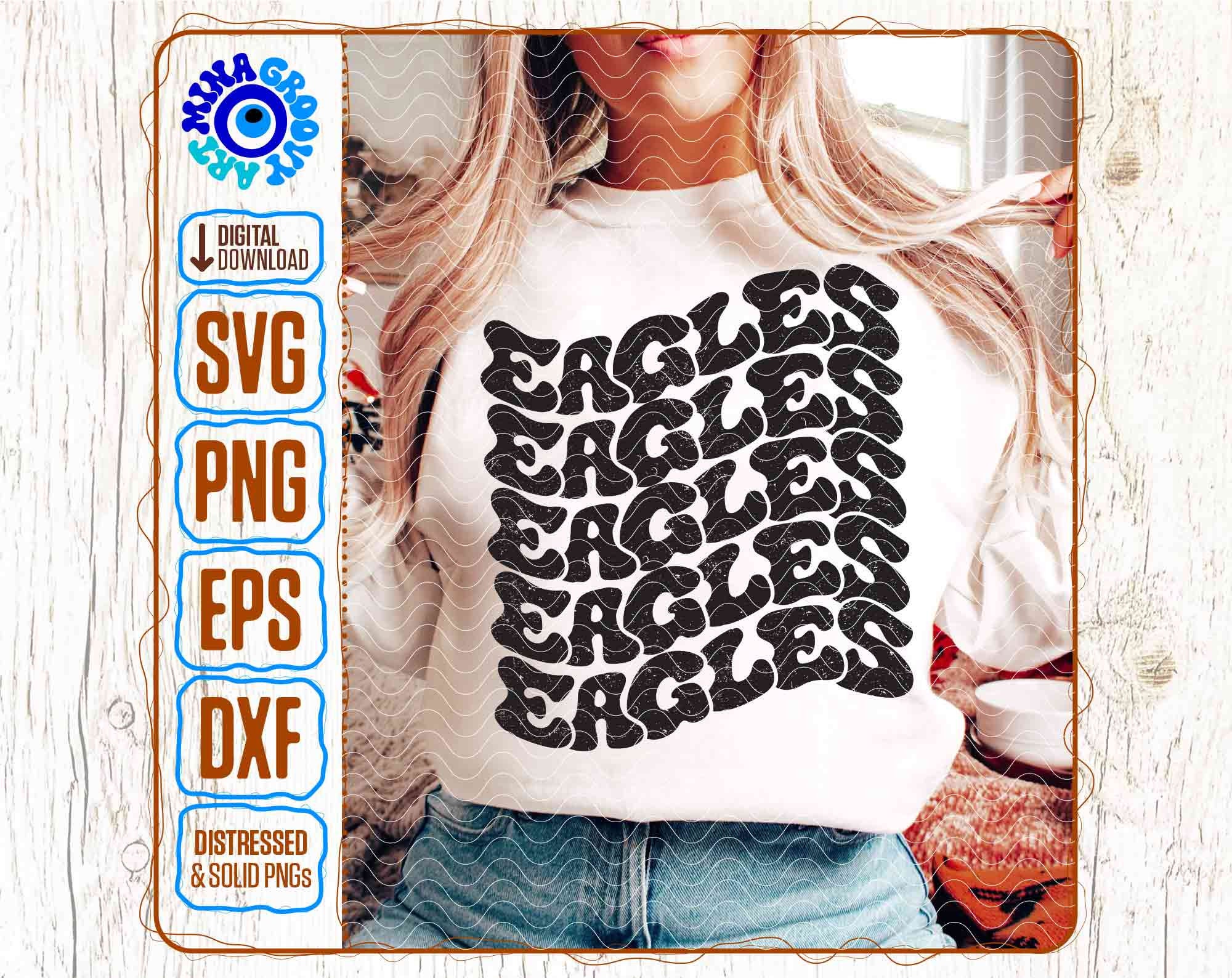 Stacked Eagles SVG PNG DXF Wavy Mascot T-shirt Sublimation - Etsy