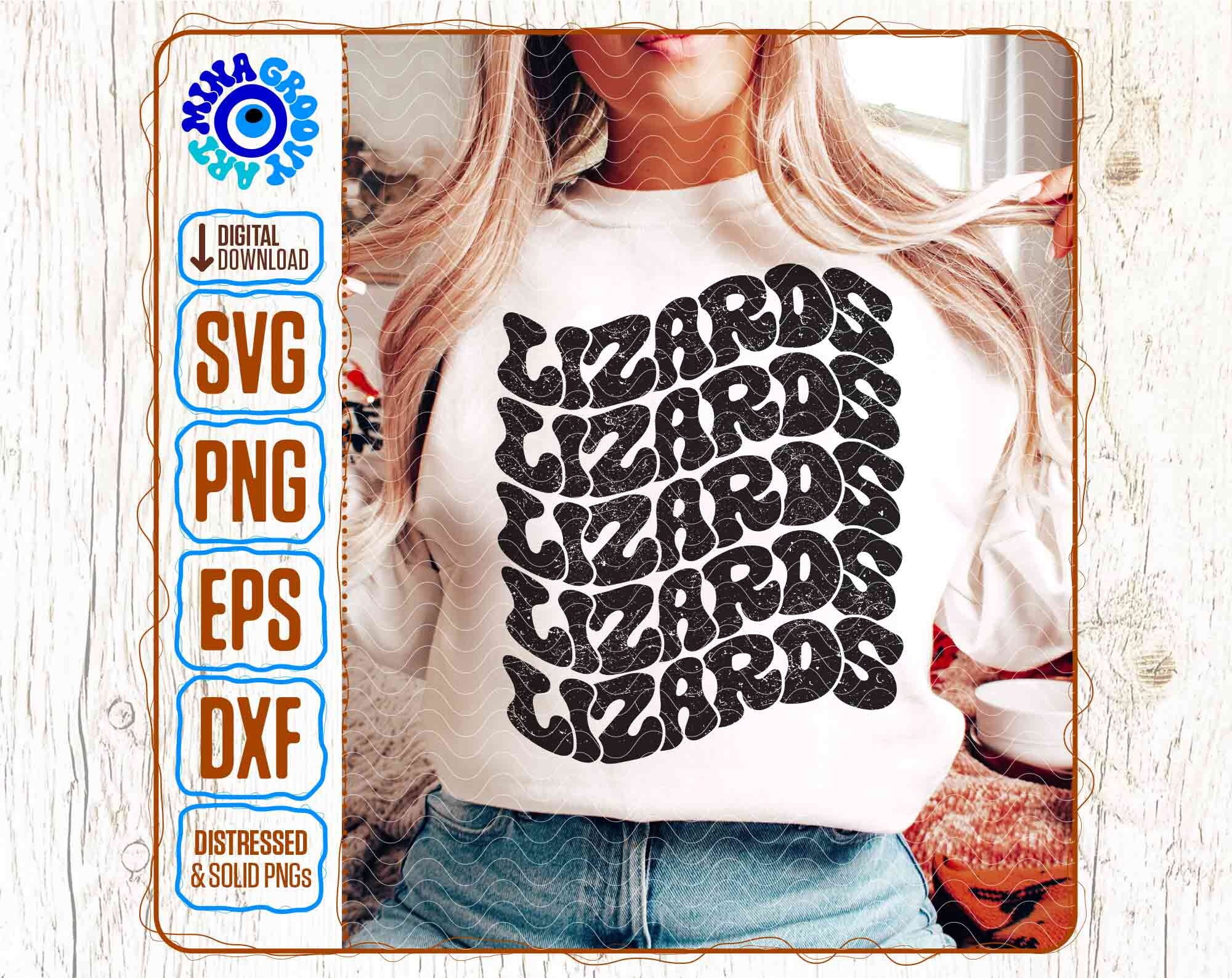 Stacked Lizards SVG PNG DXF, Wavy Mascot T-shirt Sublimation, Lizards ...