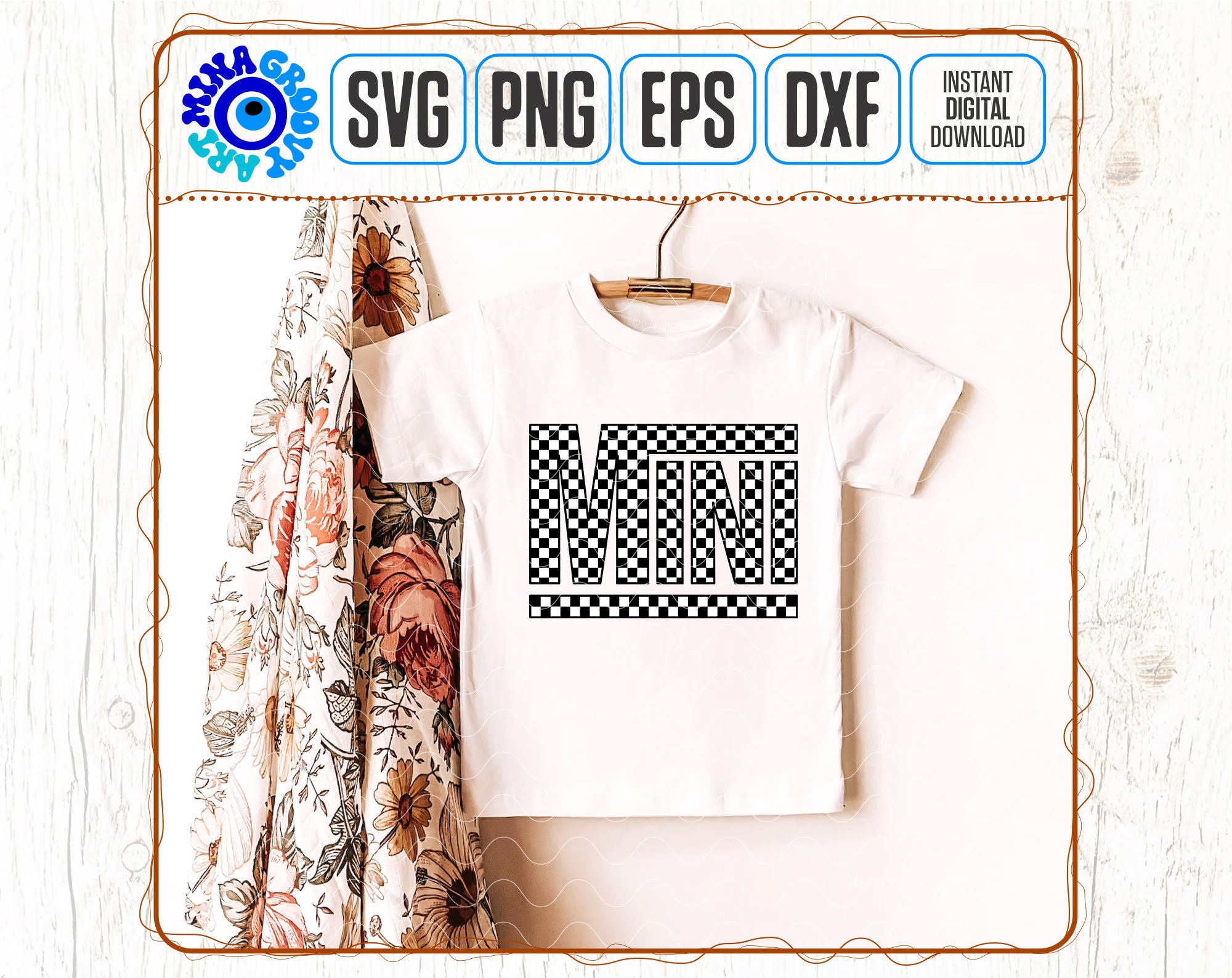 Checkered Mini Svg, Mini Png, Racing Mini T-shirt Design, Race Mini T ...