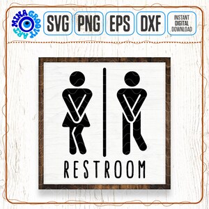 Restroom Sign Svg, Bathroom Sign SVG PNG DXF Eps, Men Restroom Svg ...