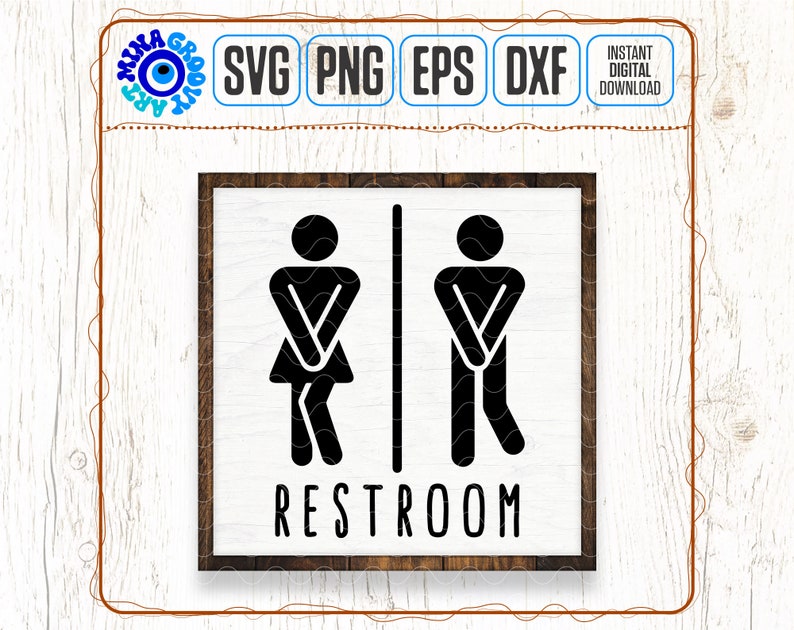 Restroom Sign Svg, Bathroom Sign SVG PNG DXF Eps, Men Restroom Svg ...