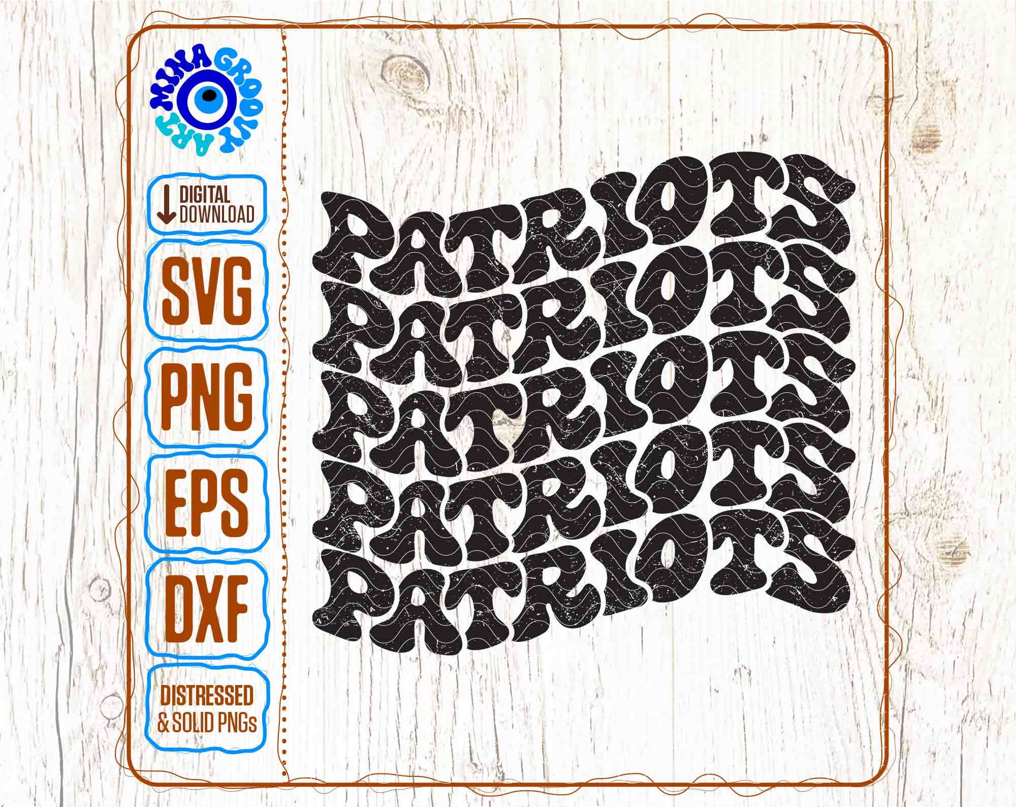 Stacked Patriots SVG PNG DXF Wavy Mascot T-shirt Sublimation - Etsy