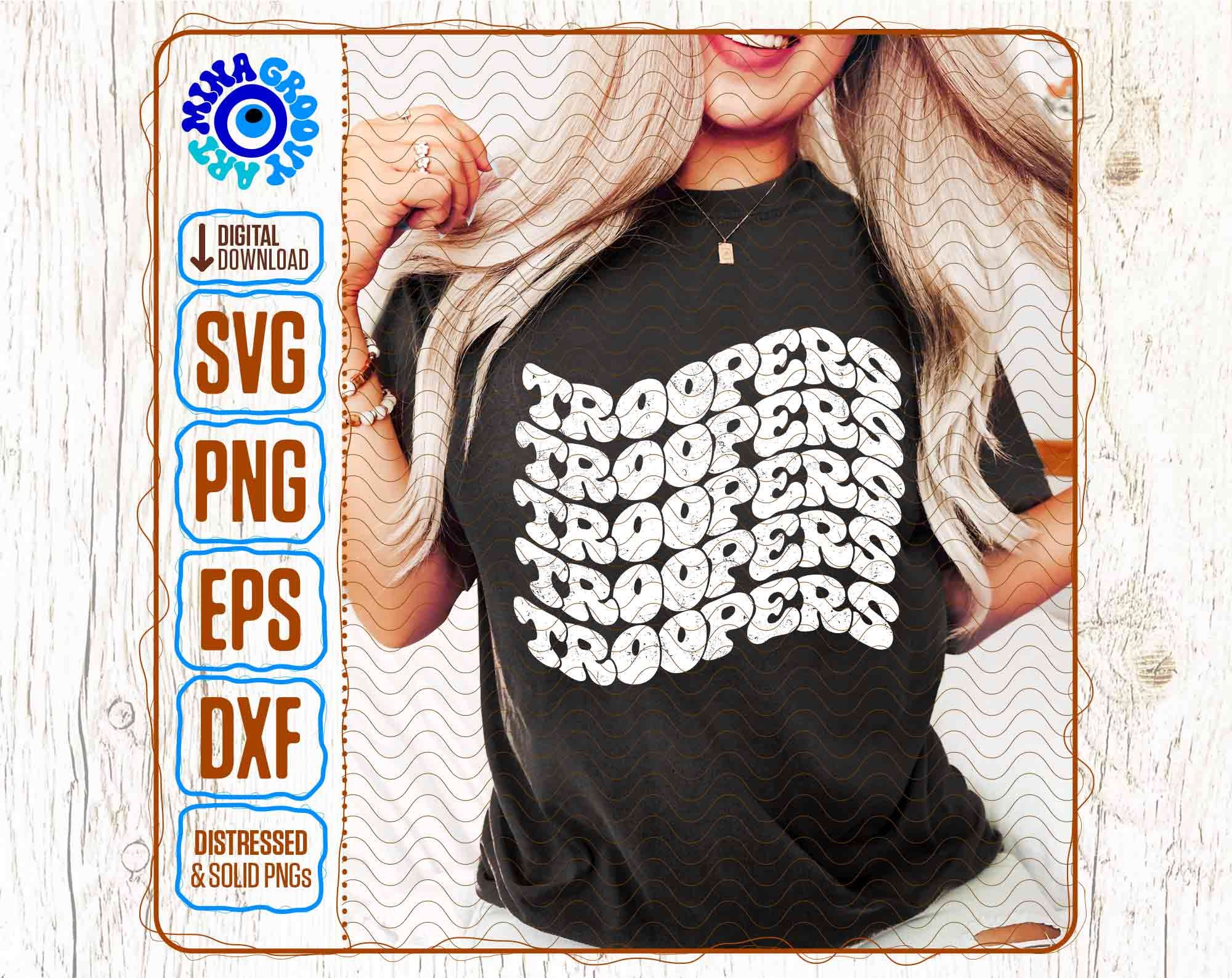 Stacked Troopers SVG PNG DXF, Wavy Mascot T-shirt Sublimation, Troopers ...
