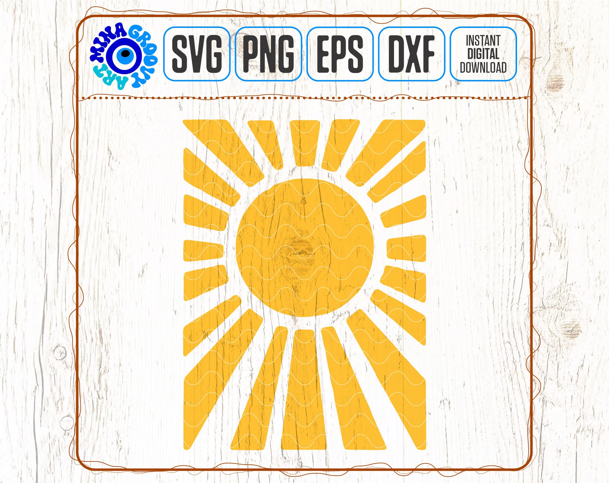 Boho Sun Rays SVG PNG DXF, Retro Sunshine Png, Aesthetic Summer Svg Cut ...