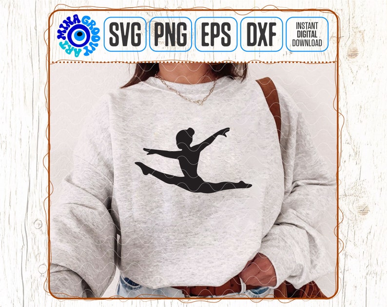 Gymnast SVG PNG DXF Eps, Gymnastics Svg Silhouette Cricut, Cameo ...