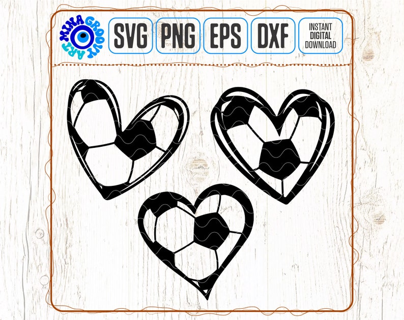 Heart Soccer Ball Svg / Soccer Svg Bundle / Soccer Mama SVG Png Dxf Eps ...
