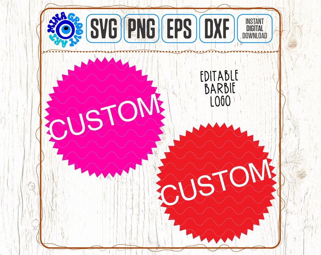 Customizable Logo for Doll Princess SVG PNG DXF Silhouette Cricut Cut ...