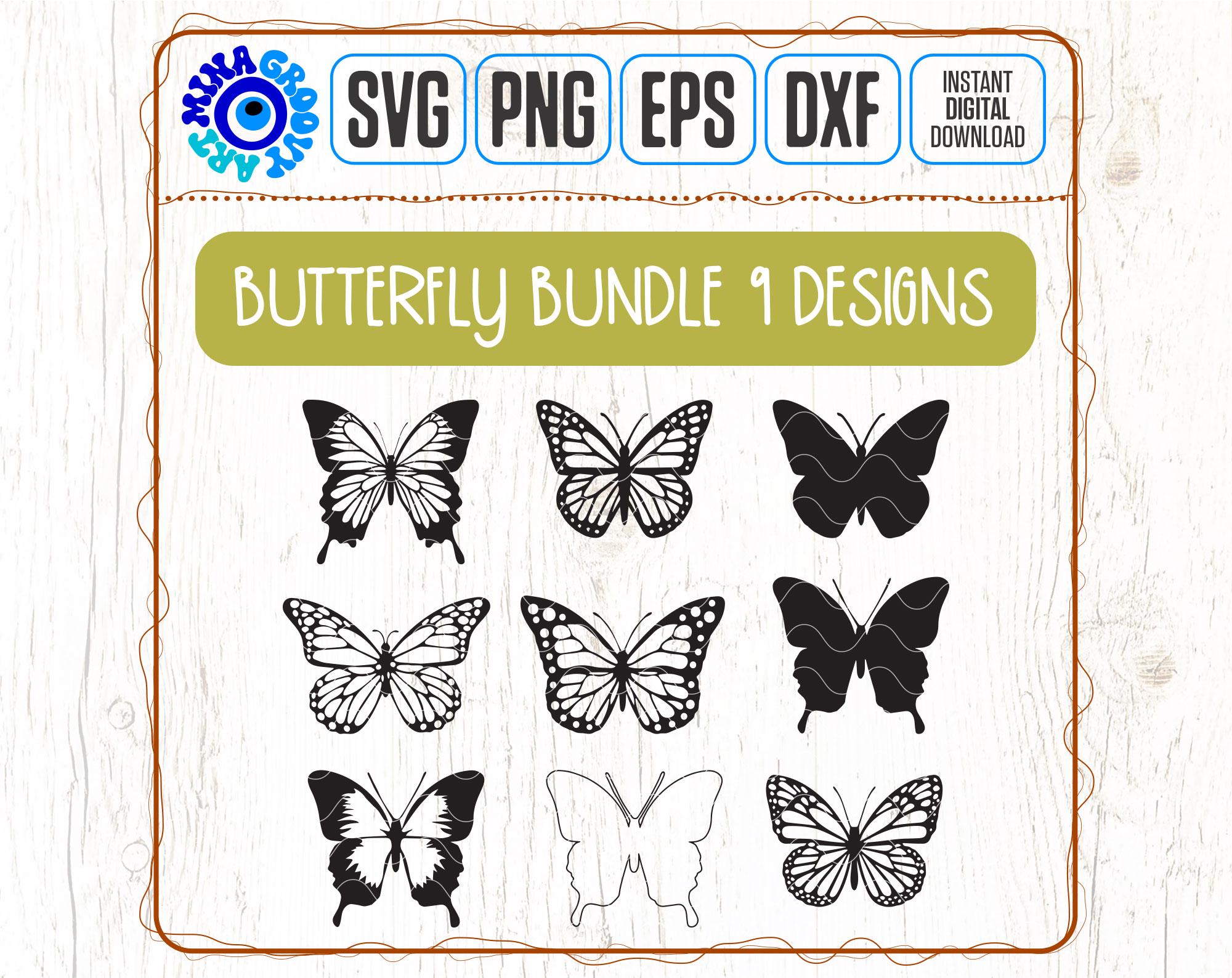 Butterfly Bundle SVG PNG DXF Eps / Butterfly Cut File, Butterfly Svg ...