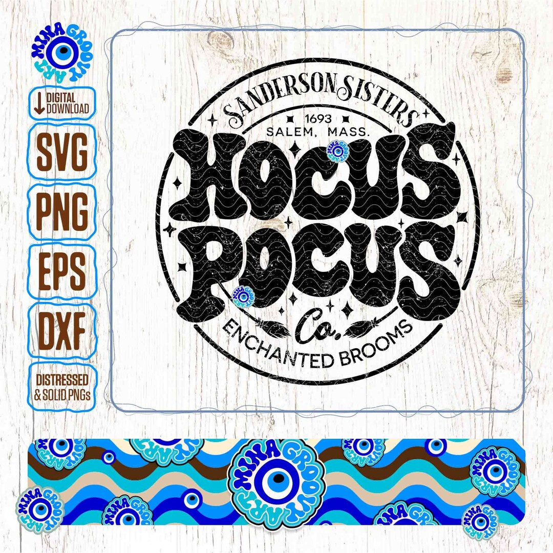 Hocus Pocus Co. SVG PNG DXF Groovy Halloween T-shirt Design - Etsy