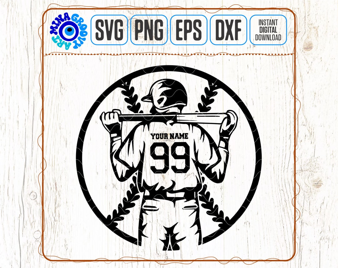 Baseball Player Svg, Personalized Name Svg, Baseball Team Svg, Baseball ...