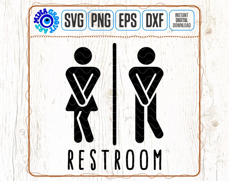Restroom Sign Svg, Bathroom Sign SVG PNG DXF Eps, Men Restroom Svg ...