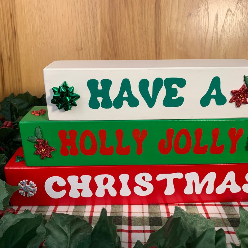 Christmas Block Letters - Etsy