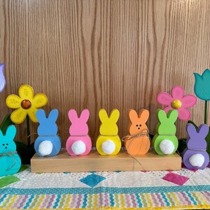 Personalized Hand Painted Easter Peeps, Custom Wooden Bunnies, Peeps ...