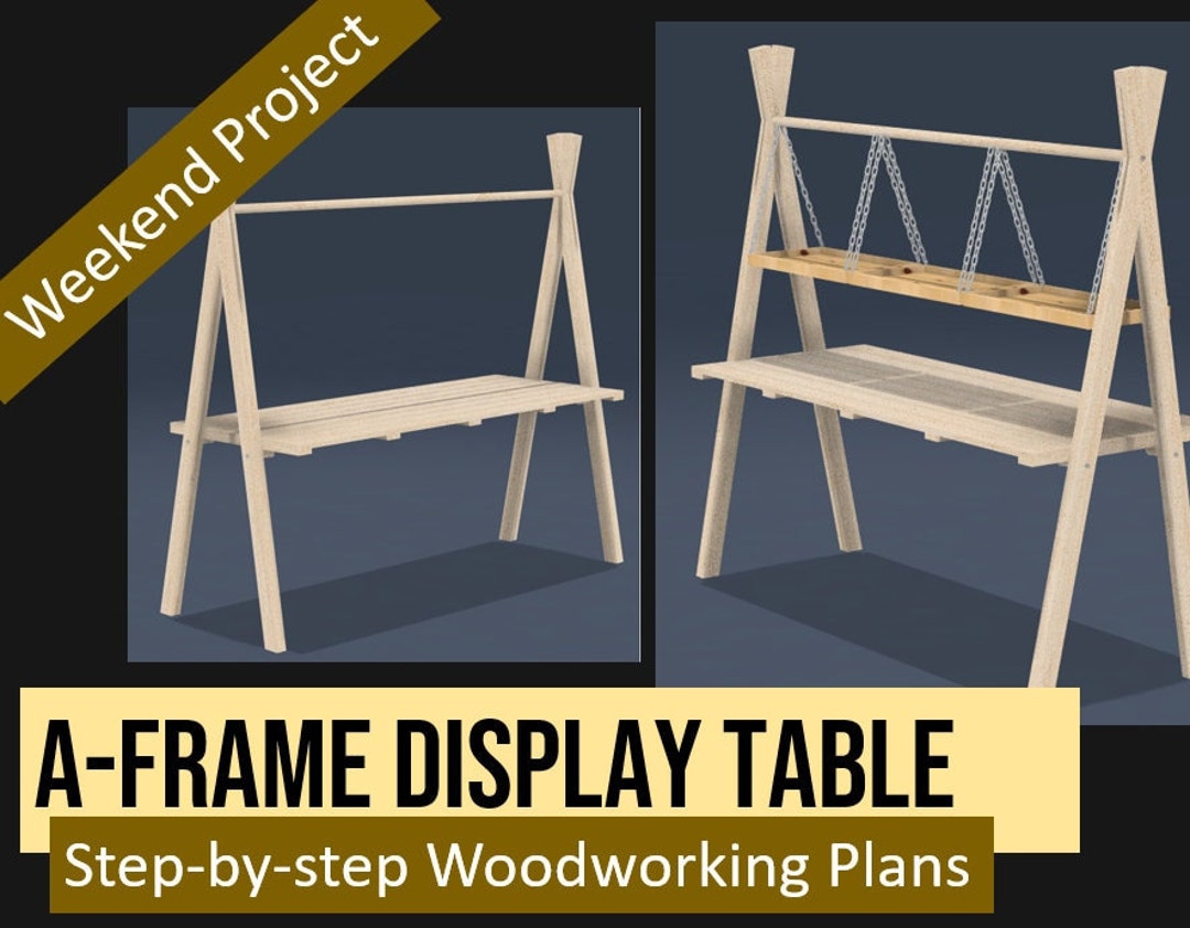 Minimalist Industrial A-frame Display Table Woodworking Plans Versatile ...