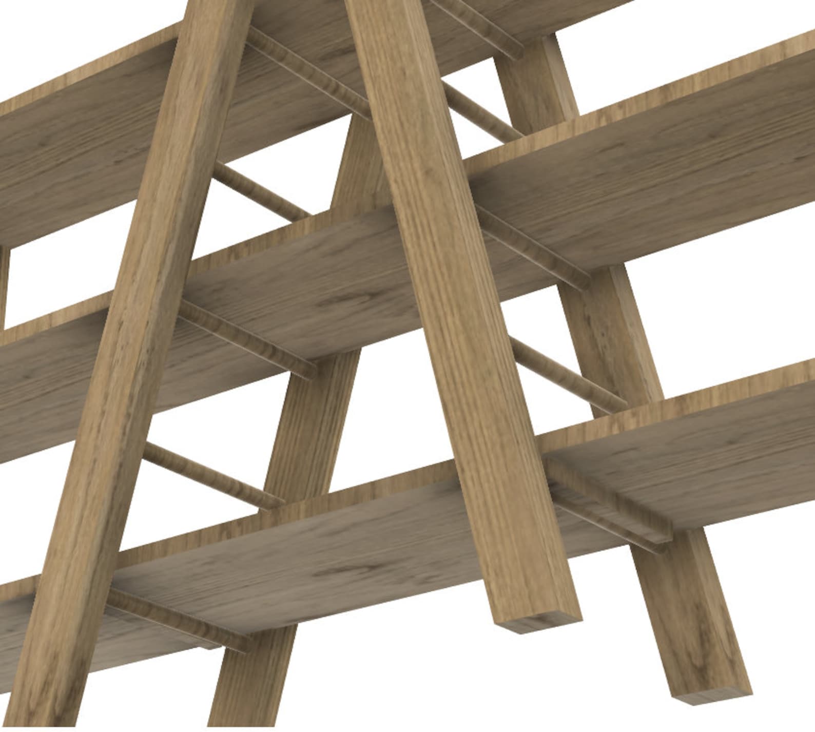 Tabletop Ladder Shelves Woodworking Plan - Easy DIY Vendor Display ...