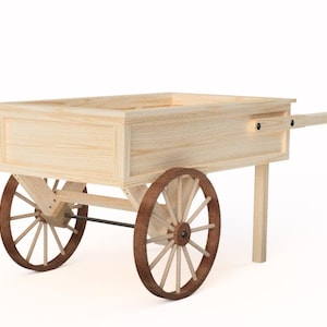 DIY Mobile Cart Woodworking Plan - Vintage Charm Vendor Cart - Mobile ...