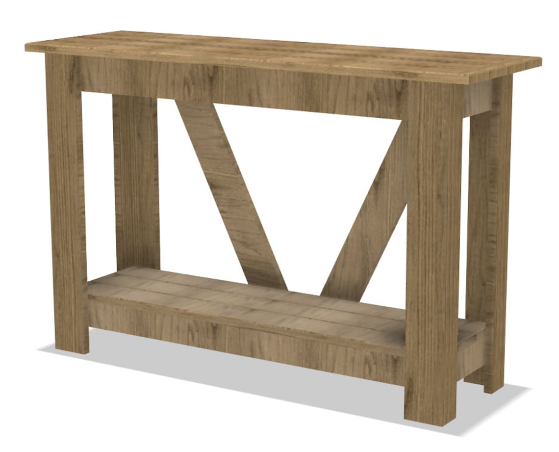 Simple Console Table Woodworking Plan - Easy Weekend Project - Built ...