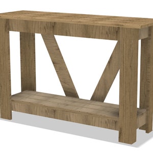 Simple Console Table Woodworking Plan - Easy Weekend Project - Built ...