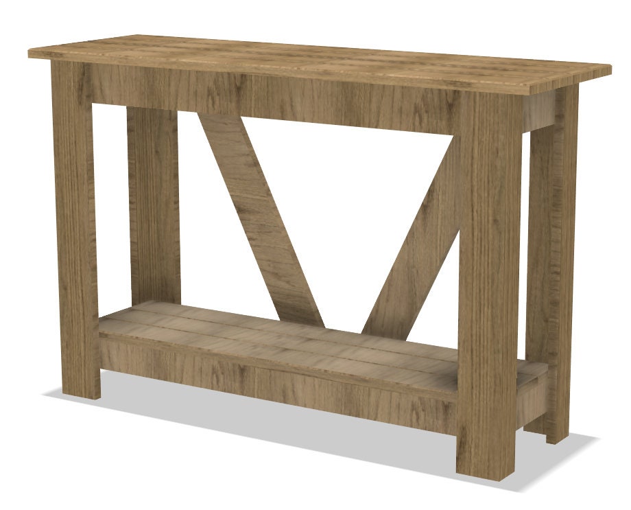 Simple Console Table Woodworking Plan - Easy Weekend Project - Built ...