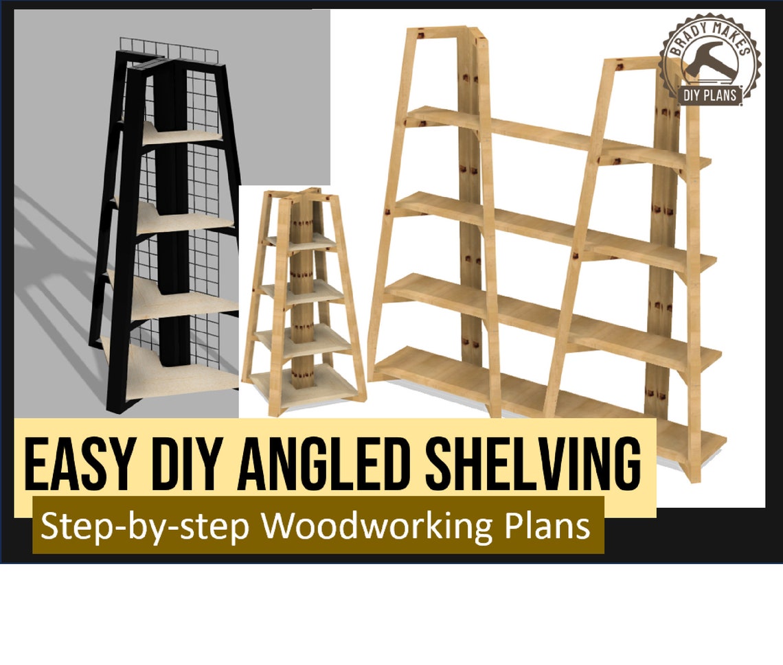 DIY Angled Open Shelving Plans - Perfect for Mobile Display at Craft ...