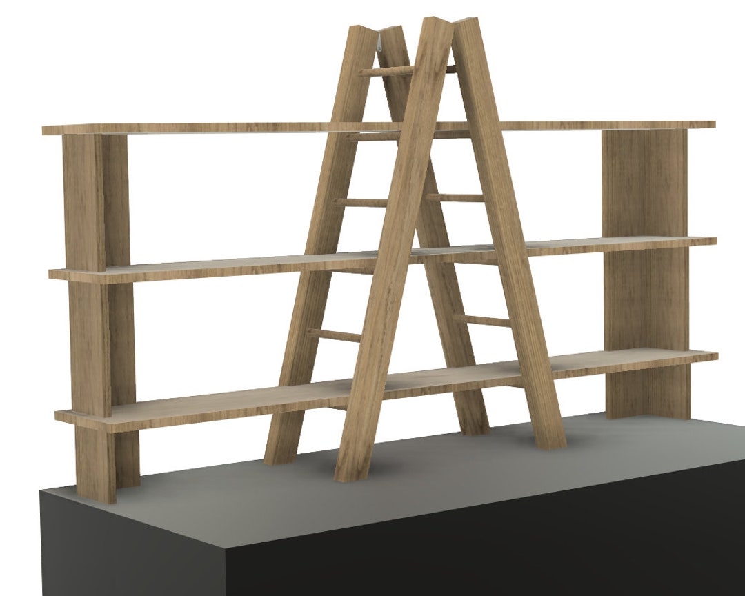 Tabletop Ladder Shelves Woodworking Plan - Easy DIY Vendor Display ...