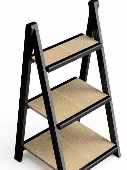 DIY Tabletop Ladder Shelf - Woodworking Plan - Great for Booth Display ...