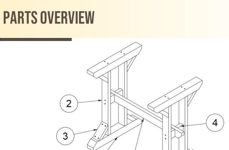 DIY Bar Height Trestle Table Base Woodworking Plan for Your Custom Top ...