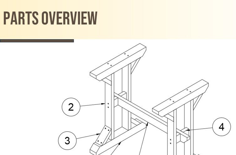 DIY Bar Height Trestle Table Base Woodworking Plan for Your Custom Top ...