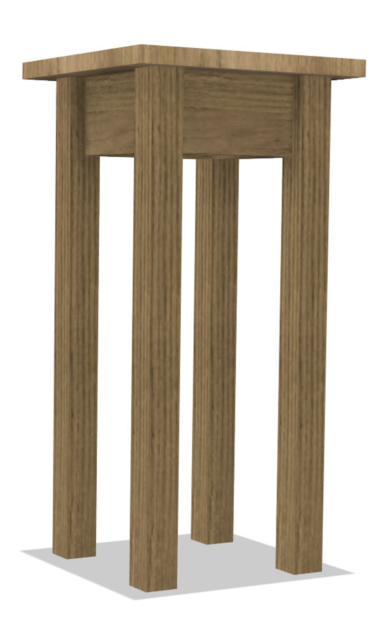 DIY Basic Side Table From Dimension Lumber - Woodworking Plan - Plant ...